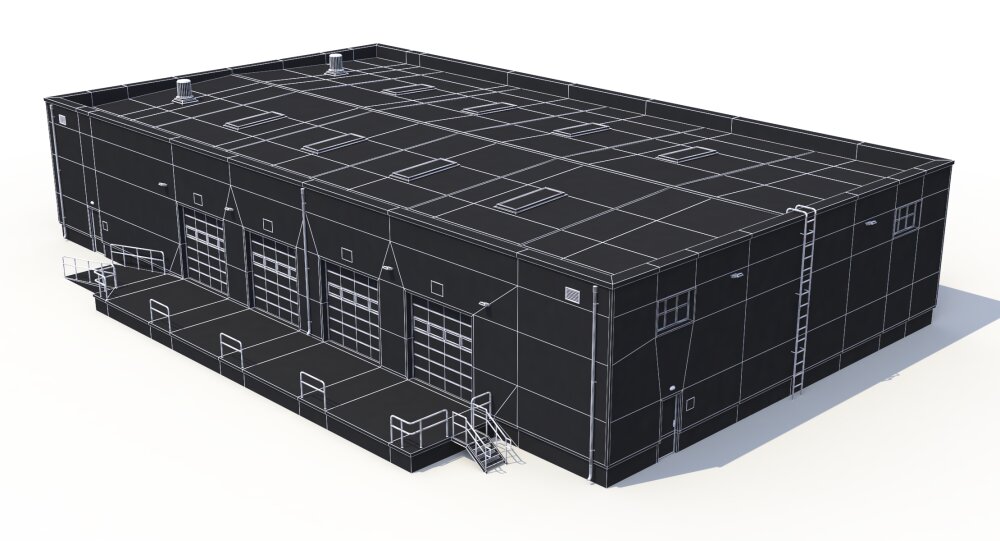 Industrial Warehouse 23 Pbr 3D model - Download Infrastructure ...