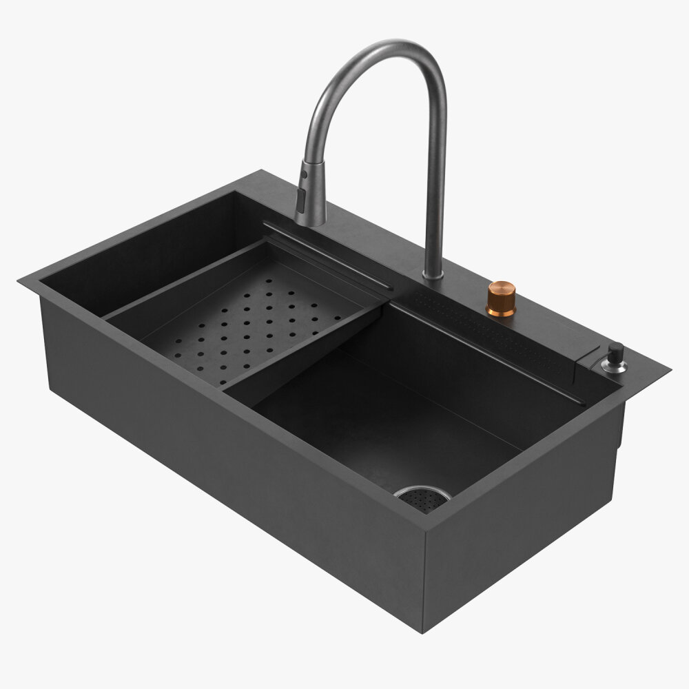Kitchen Sink 3D model - Download Bathroom Fixtures on 3DModels.org