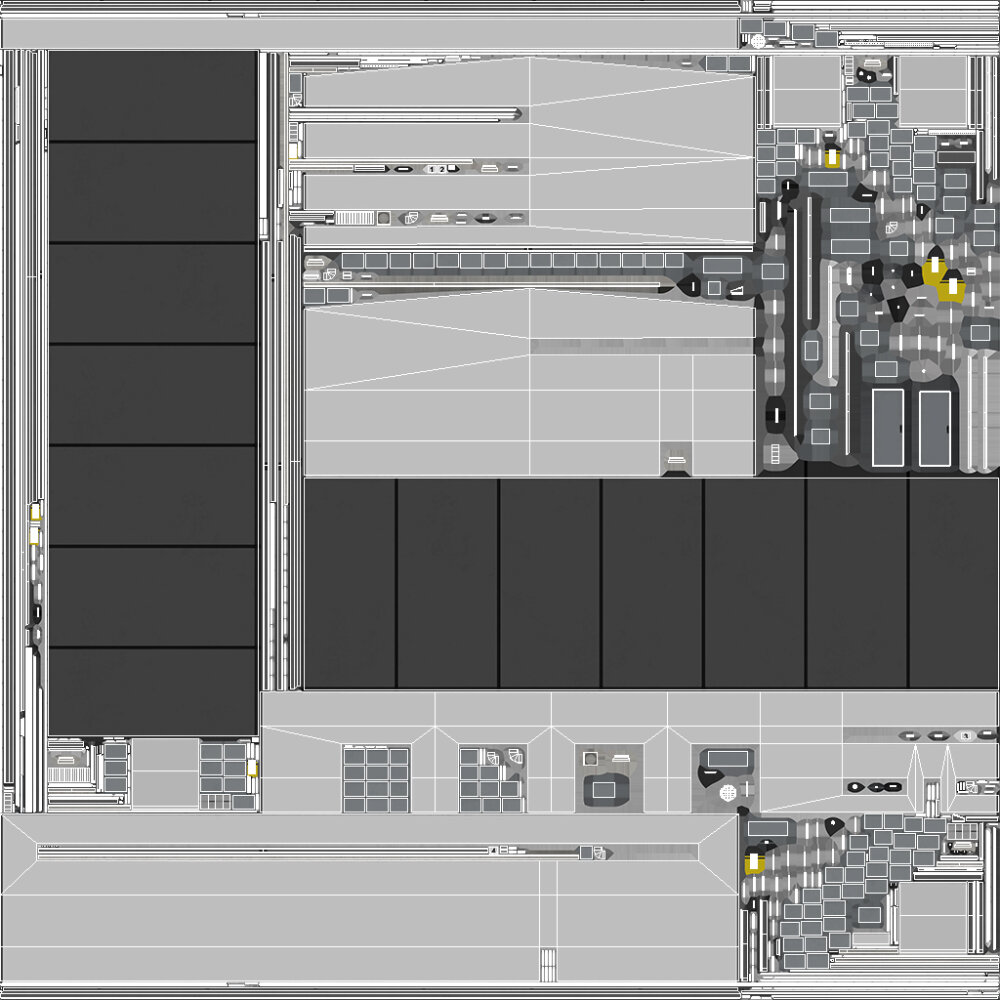 Industrial Warehouse Building with Multiple Loading Docks PBR 3D model ...