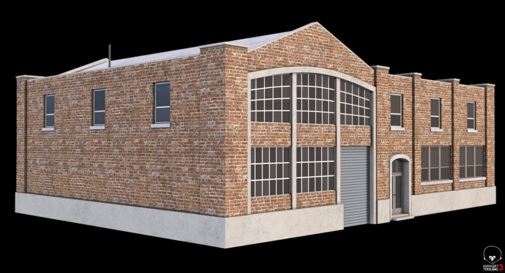 Ancien Entrepôt Industriel en Briques Modèle 3D - Télécharger Bâtiment ...