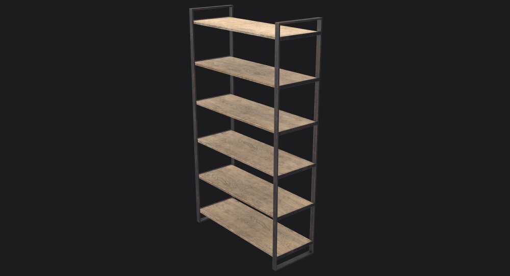 Old Shelves Game Ready PBR 3D model - Download Shelving on 3DModels.org