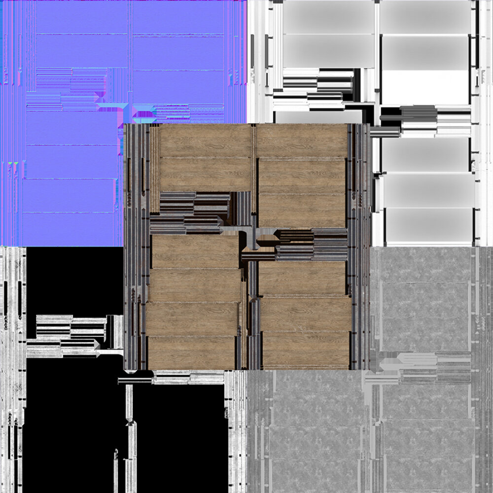 Old Shelves Game Ready PBR 3D model - Download Shelving on 3DModels.org