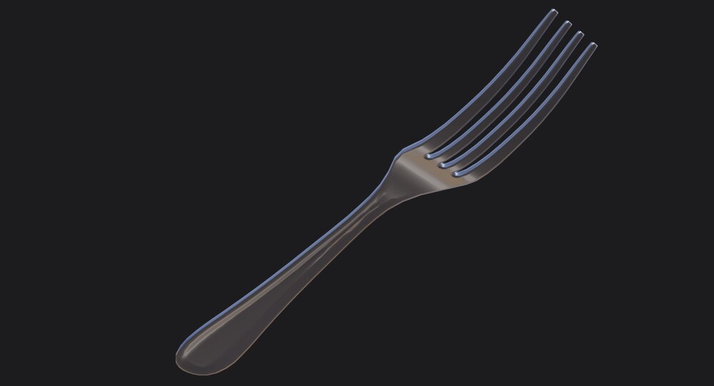 Fork PBR 3D model - Download Tableware on 3DModels.org