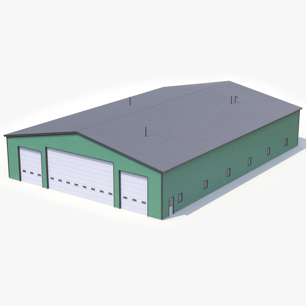 Large Industrial Warehouse 3D model - Download Buildings on 3DModels.org