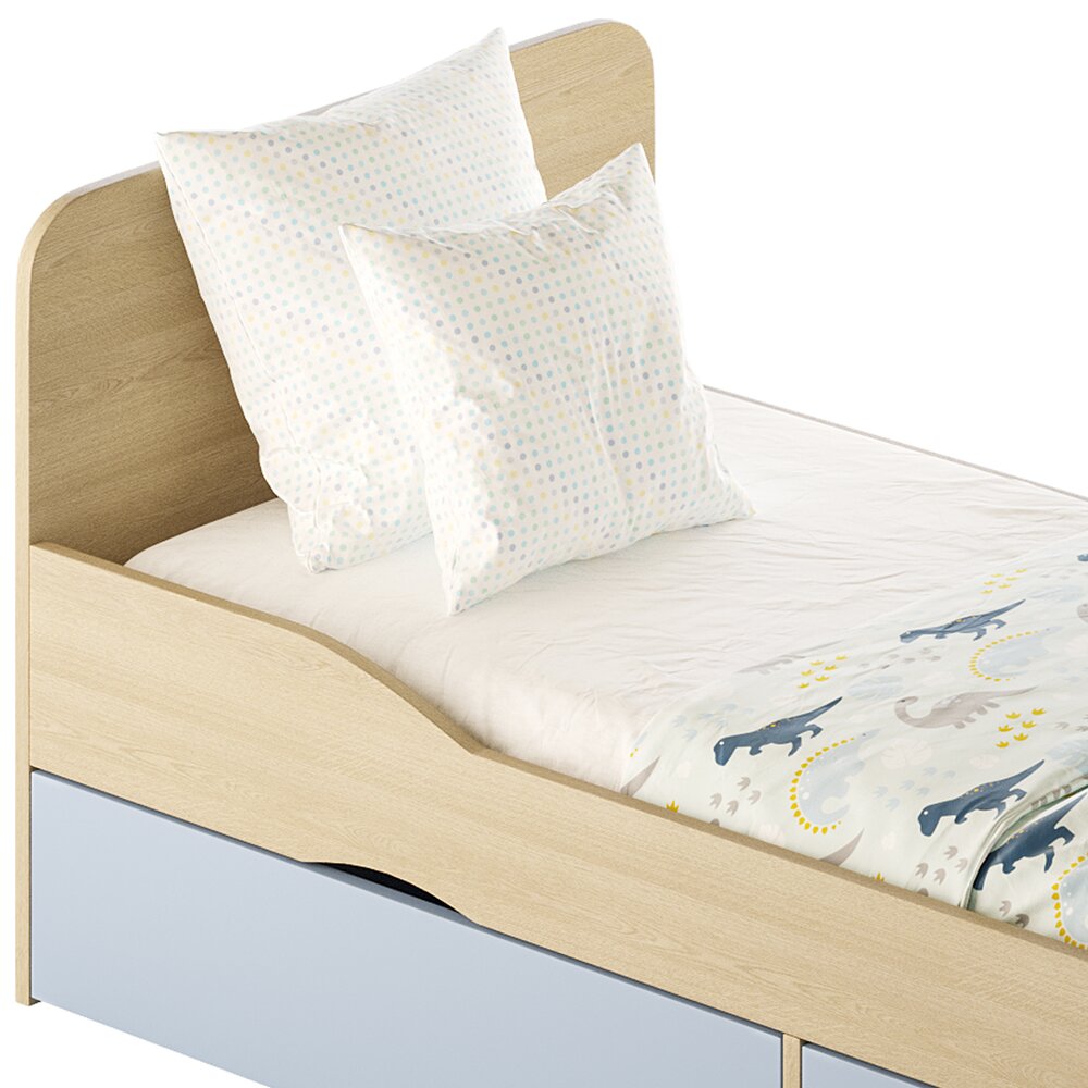 Bed for Teenagers Furniture Formula Delta 3D model - Download Bed on ...