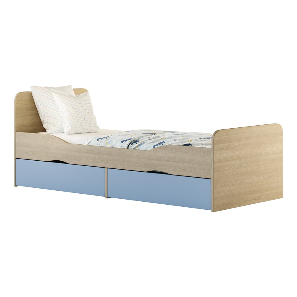Bed for Teenagers Furniture Formula Delta 3D model - Download Bed on ...
