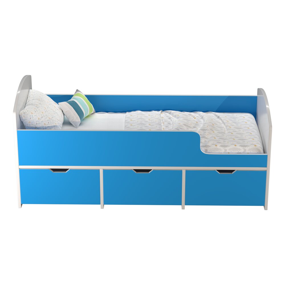Loft bed Yaroff Kid Mini 3D model - Download Bed on 3DModels.org