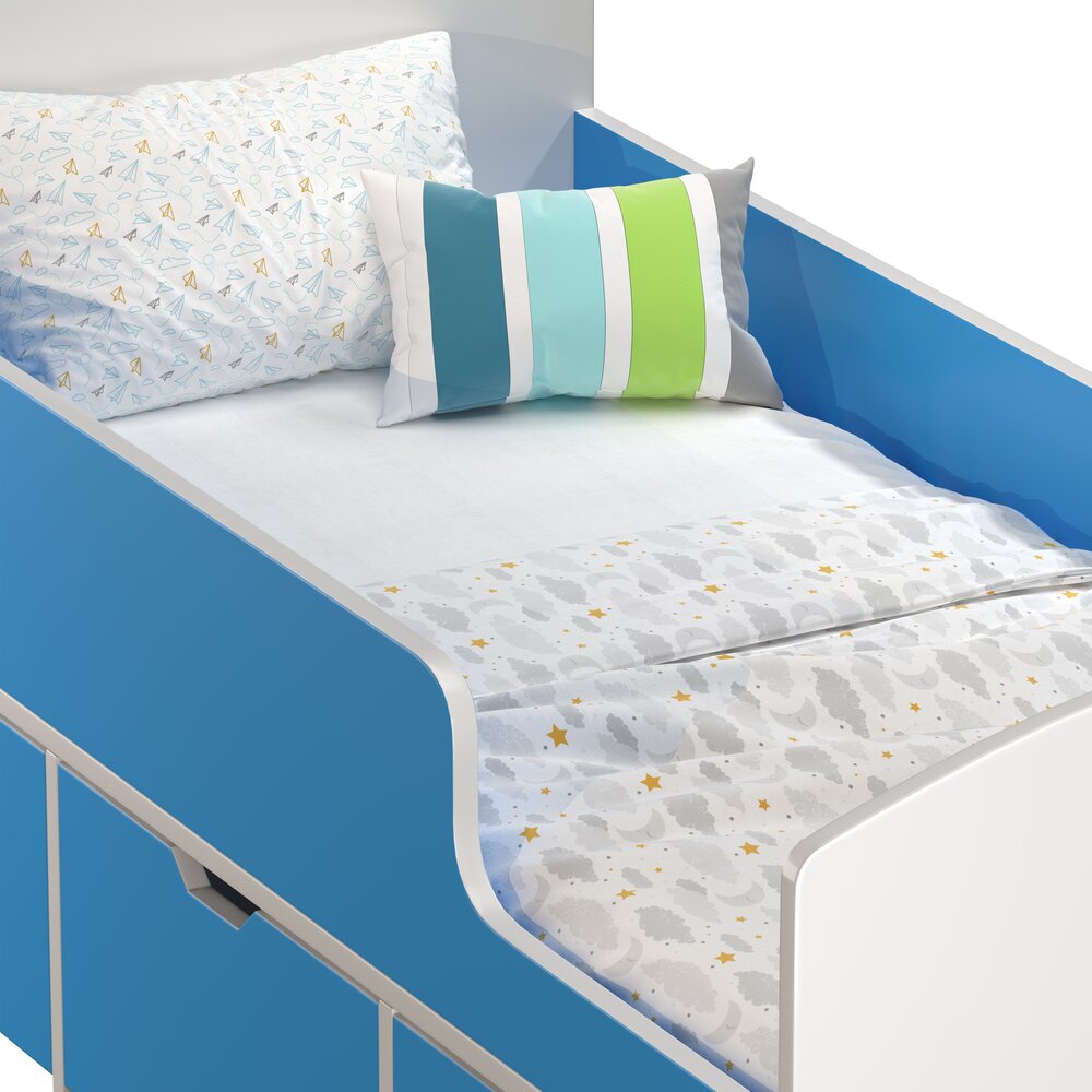 Loft bed Yaroff Kid Mini 3D model - Download Bed on 3DModels.org