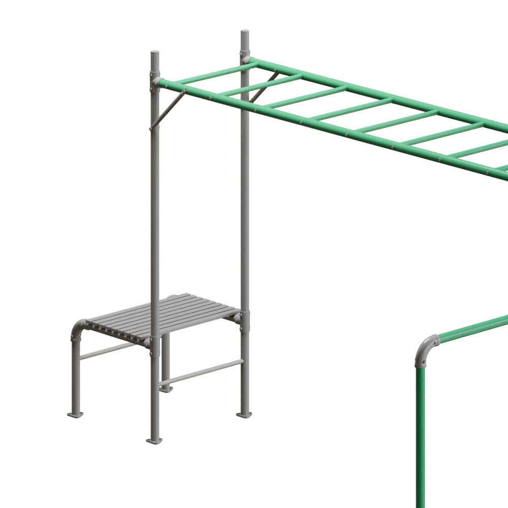Outdoor Fitness Monkey Bars with Dual Platforms 3D model - Download ...