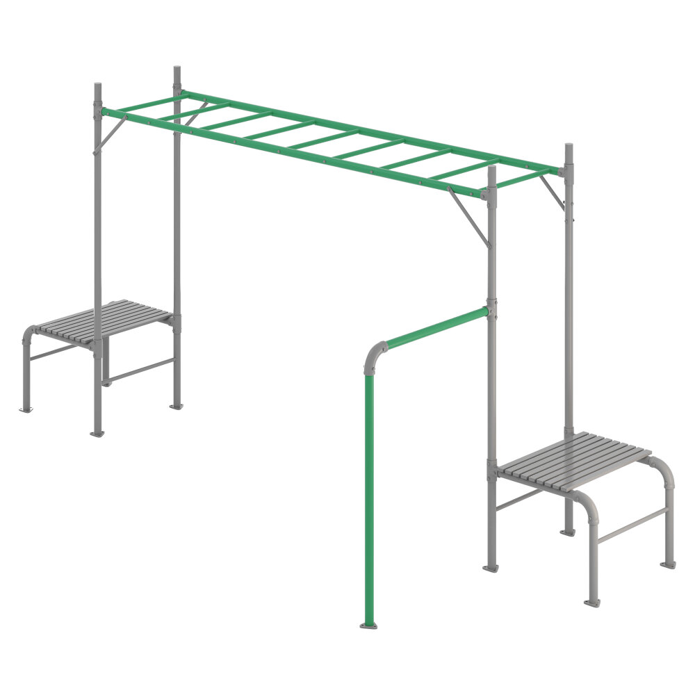 Outdoor Fitness Monkey Bars with Dual Platforms 3D model - Download ...