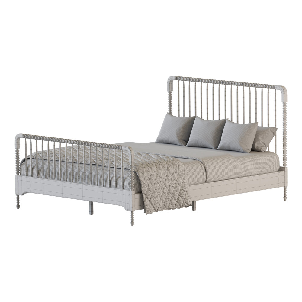 Little Seeds Rowan Valley Linden Kidsa bed 3D model - Download Bed on ...