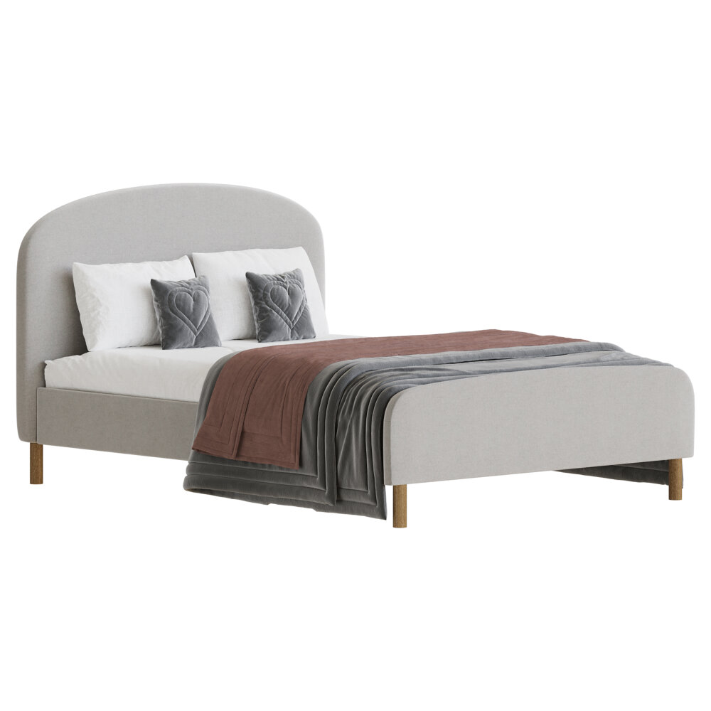Shilton Upholstered Bed Frame 3D model - Download Bed on 3DModels.org