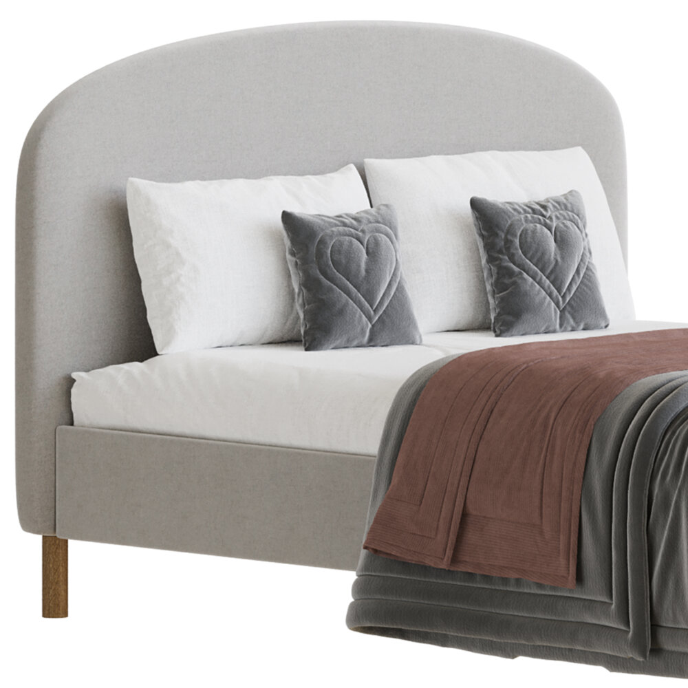 Shilton Upholstered Bed Frame 3D model - Download Bed on 3DModels.org