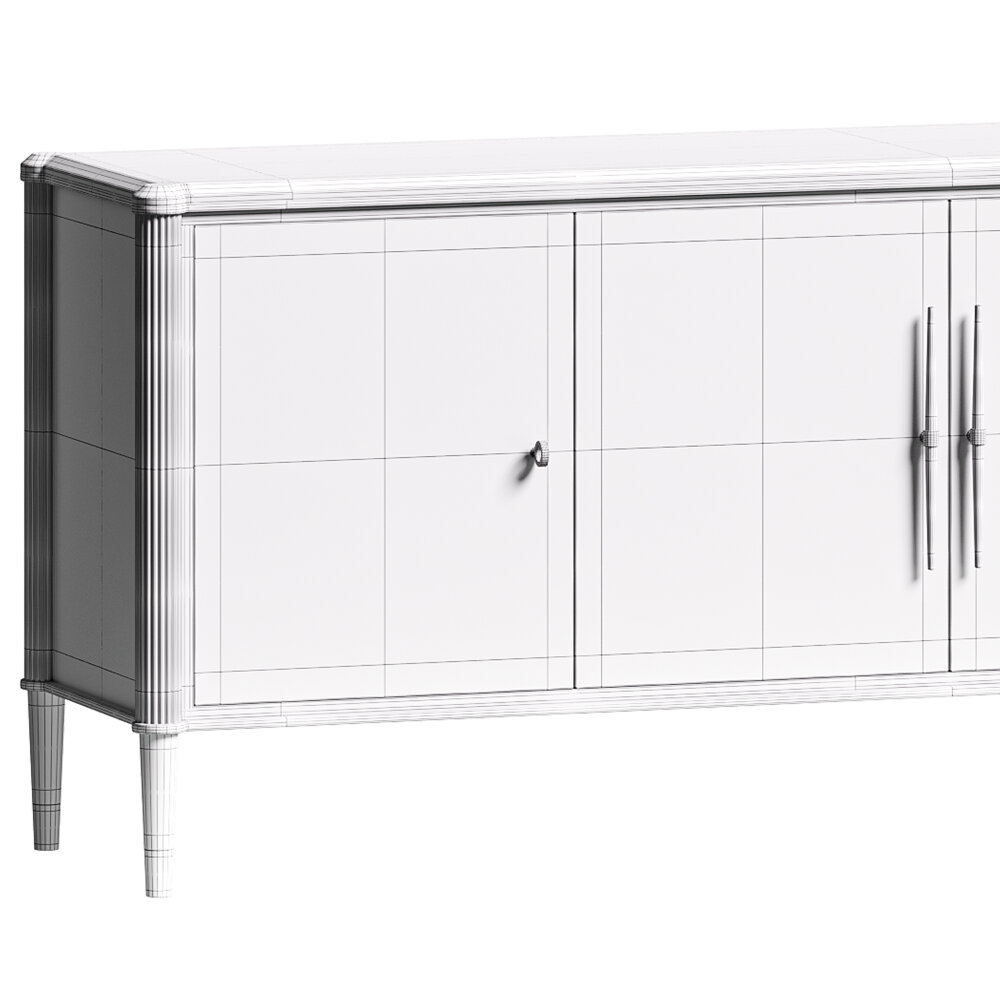 Stella Del Mobile Pr515 Black and Wood Sideboard 3D model - Download ...