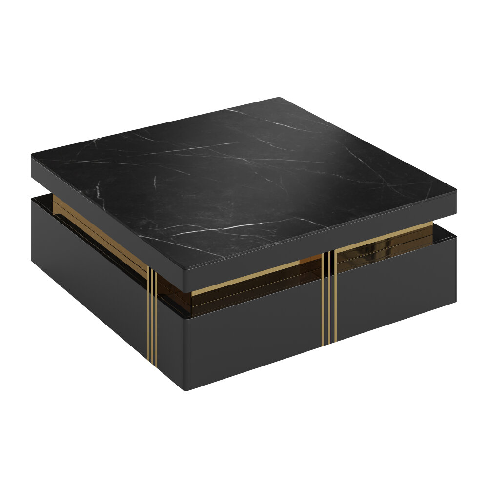 Storage Coffee Table Stone Top 3D model - Download Table on 3DModels.org
