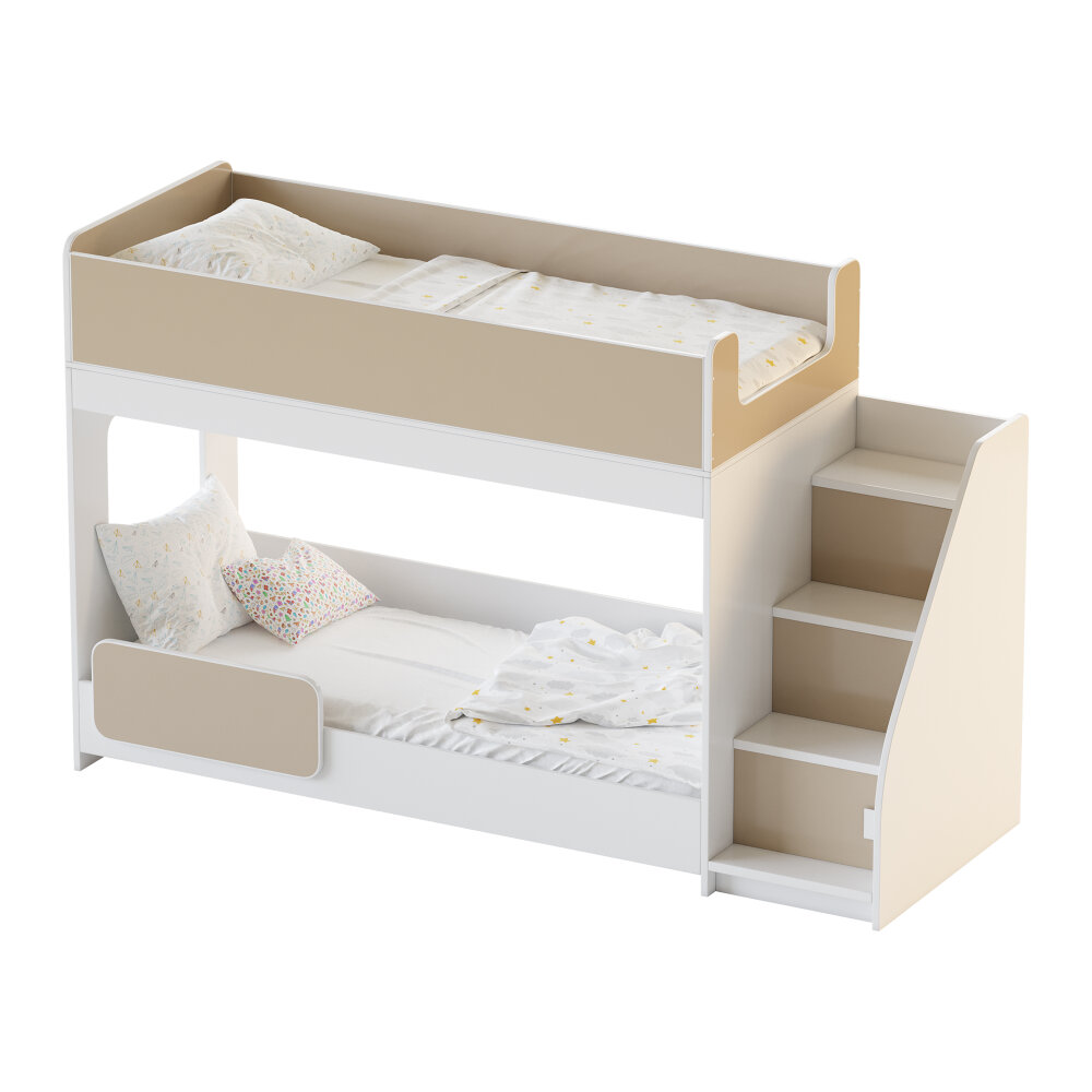 Legend Modern Bunk Bed 3D model - Download Bed on 3DModels.org