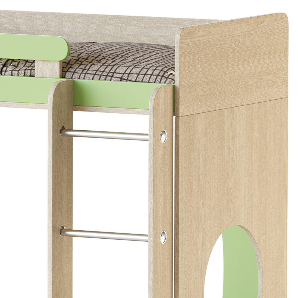 Funky Kids Green Bunk Bed 3D model - Download Bed on 3DModels.org