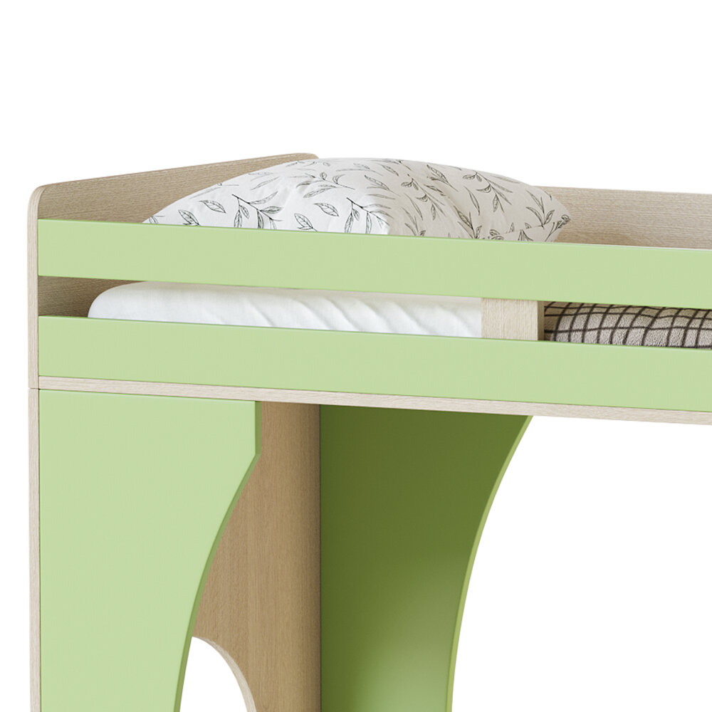 Funky Kids Green Bunk Bed 3D model - Download Bed on 3DModels.org