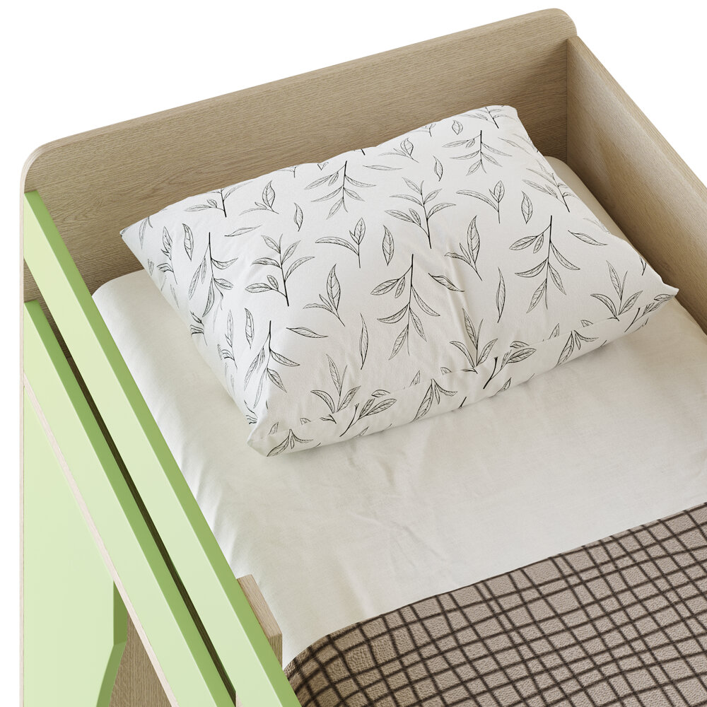 Funky Kids Green Bunk Bed 3D model - Download Bed on 3DModels.org