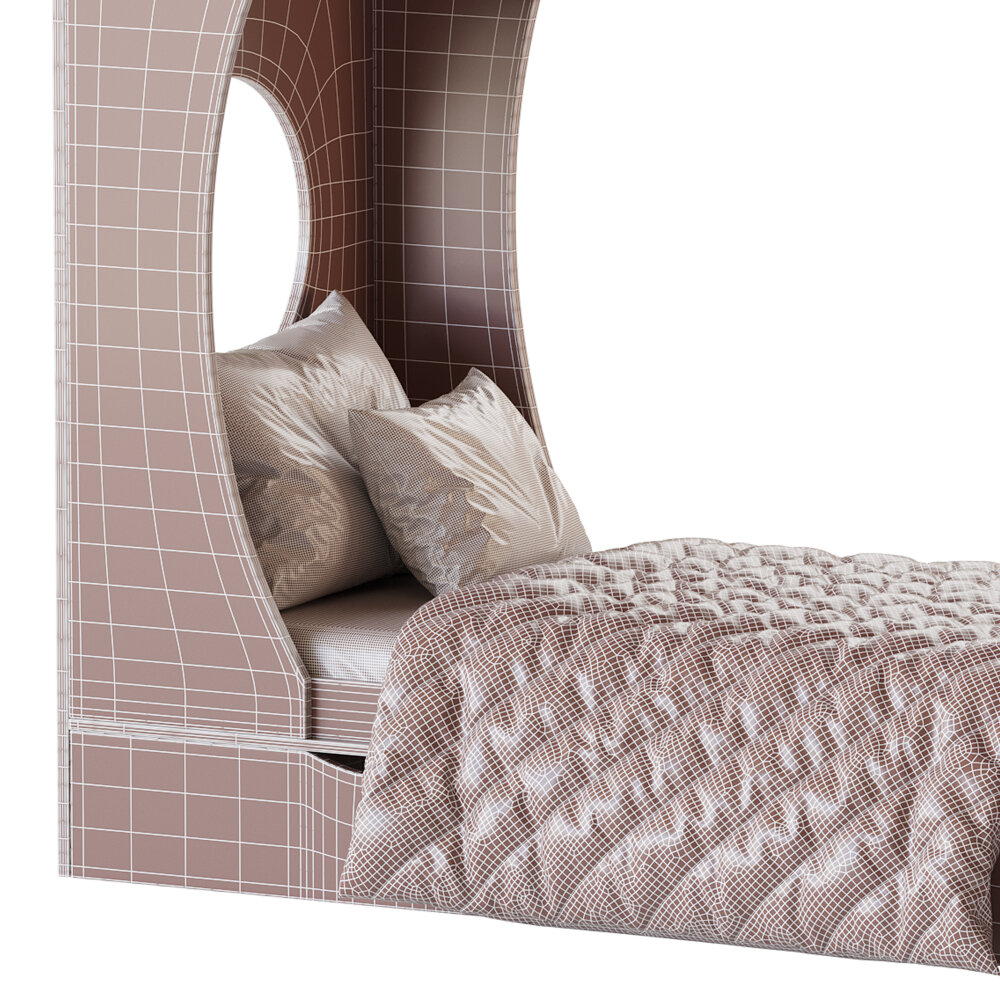 Funky Kids Green Bunk Bed 3D model - Download Bed on 3DModels.org
