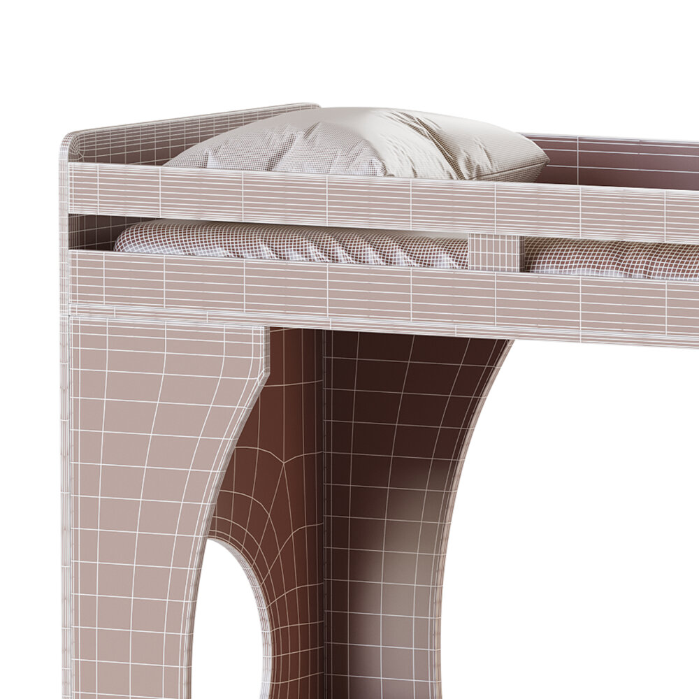 Funky Kids Green Bunk Bed 3D model - Download Bed on 3DModels.org