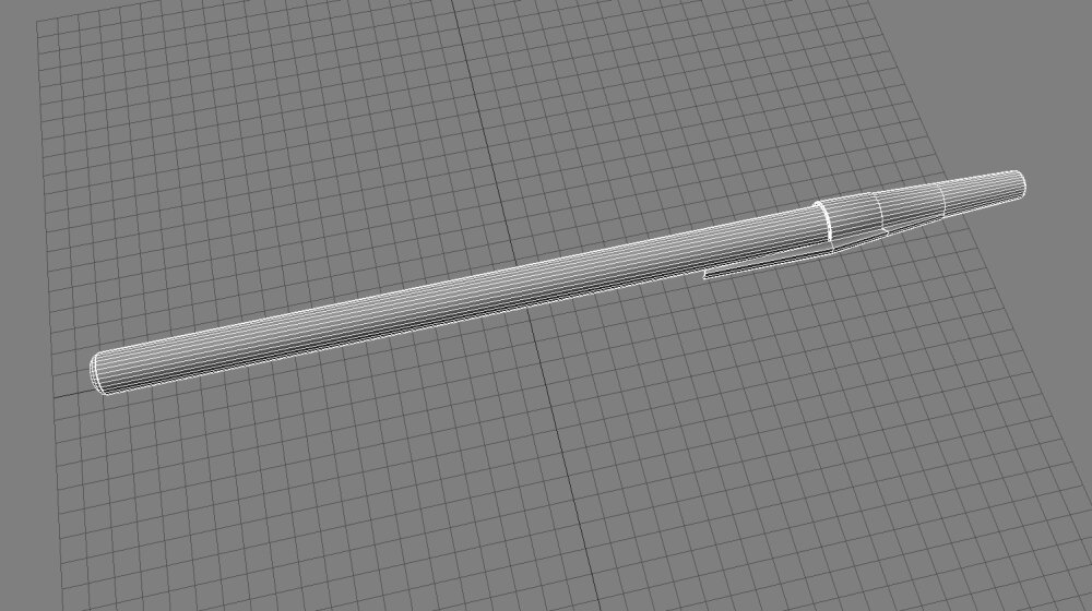 Black Ballpoint Pen 3D model - Download Stationery on 3DModels.org