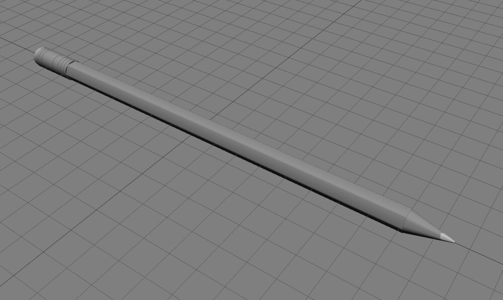 Simple Pencil 3D model - Download Stationery on 3DModels.org