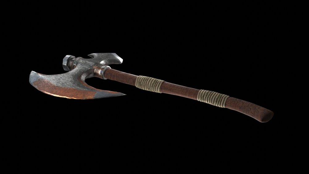 Medieval Axe Modelo 3D - Descargar Bladed Weapon on 3DModels.org