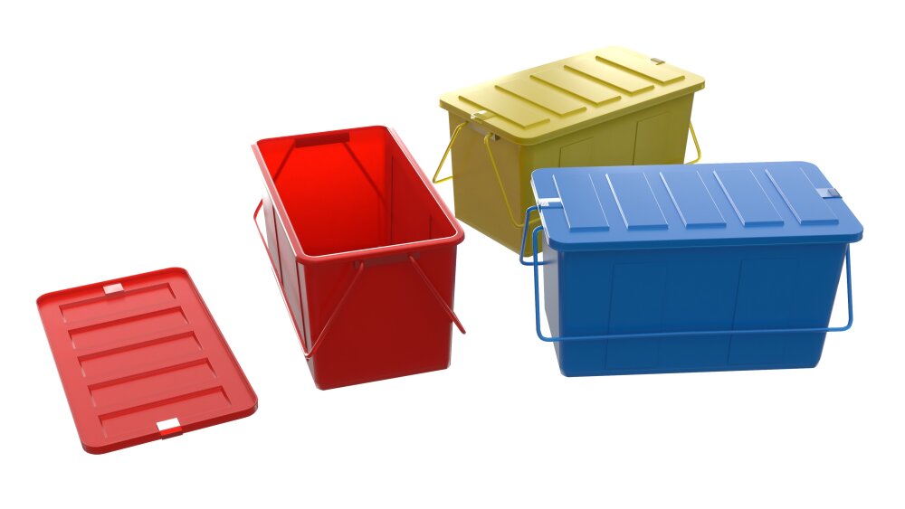 Plastic Box Set 3D model - Download Packaging and Boxes on 3DModels.org