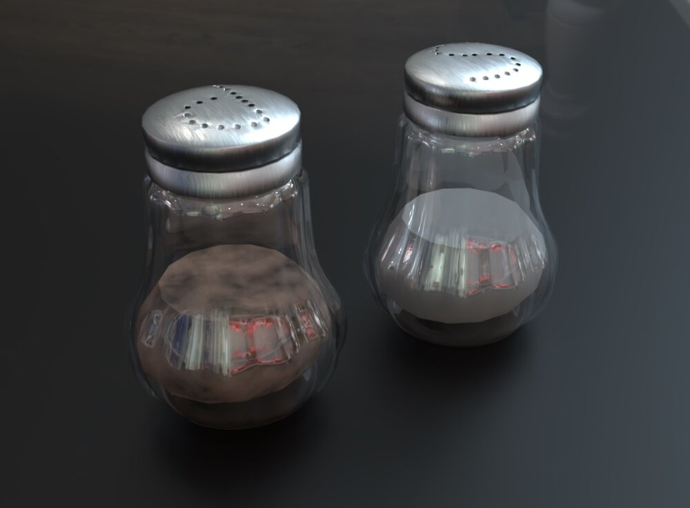 Pepper and Salt 3D model - Download Tableware on 3DModels.org