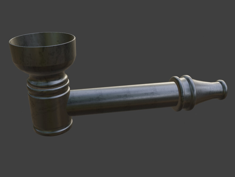 Antique Style Tobacco Smoking Pipe 3D model - Download Hobbies on ...