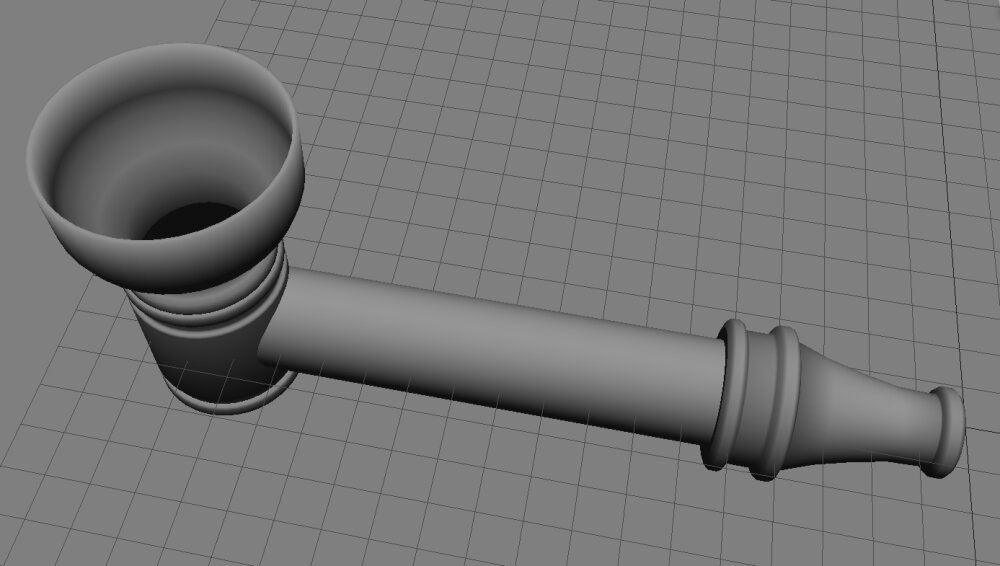 Antique Style Tobacco Smoking Pipe 3D model - Download Hobbies on ...