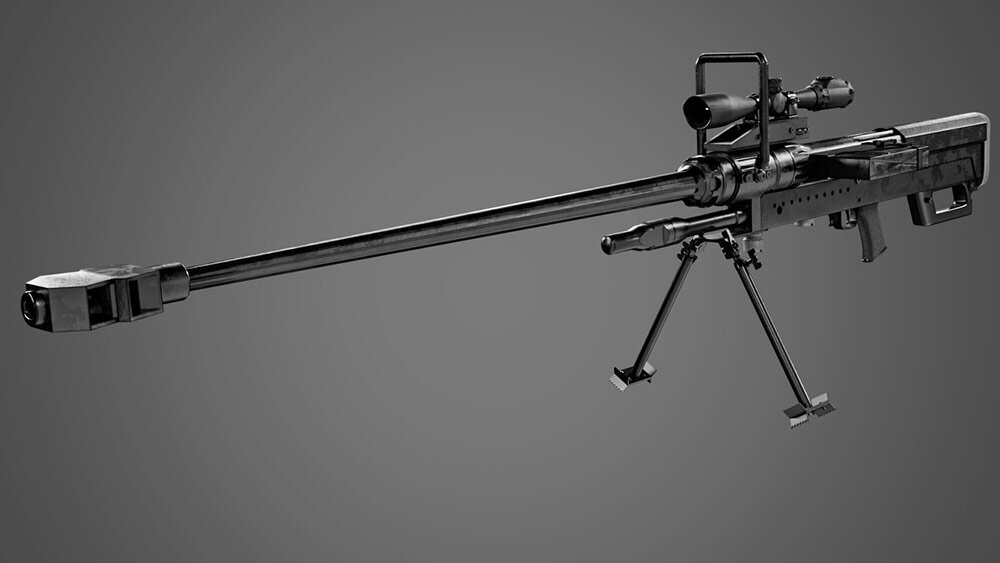 Denel NTW-20 Sniper Rifle 3D 모델 - 다운로드 소총 on 3DModels.org