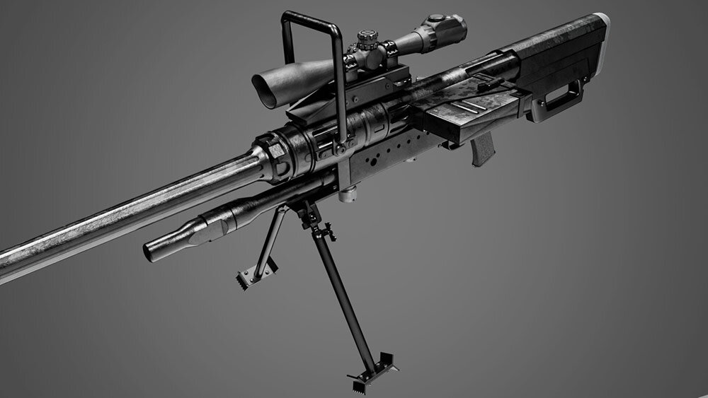 Denel NTW-20 Sniper Rifle 3D 모델 - 다운로드 소총 on 3DModels.org