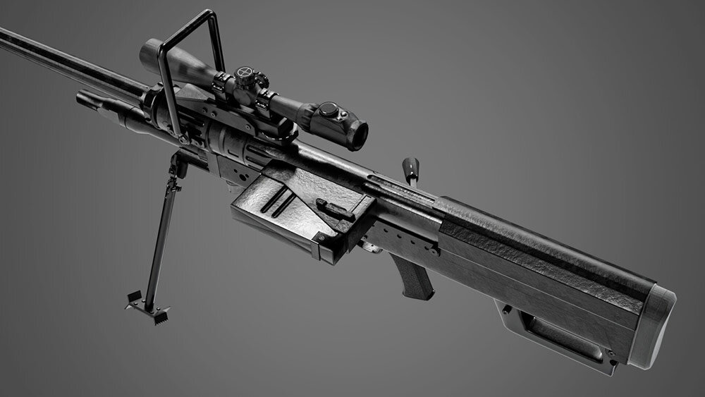 Denel NTW-20 Sniper Rifle 3D 모델 - 다운로드 소총 on 3DModels.org