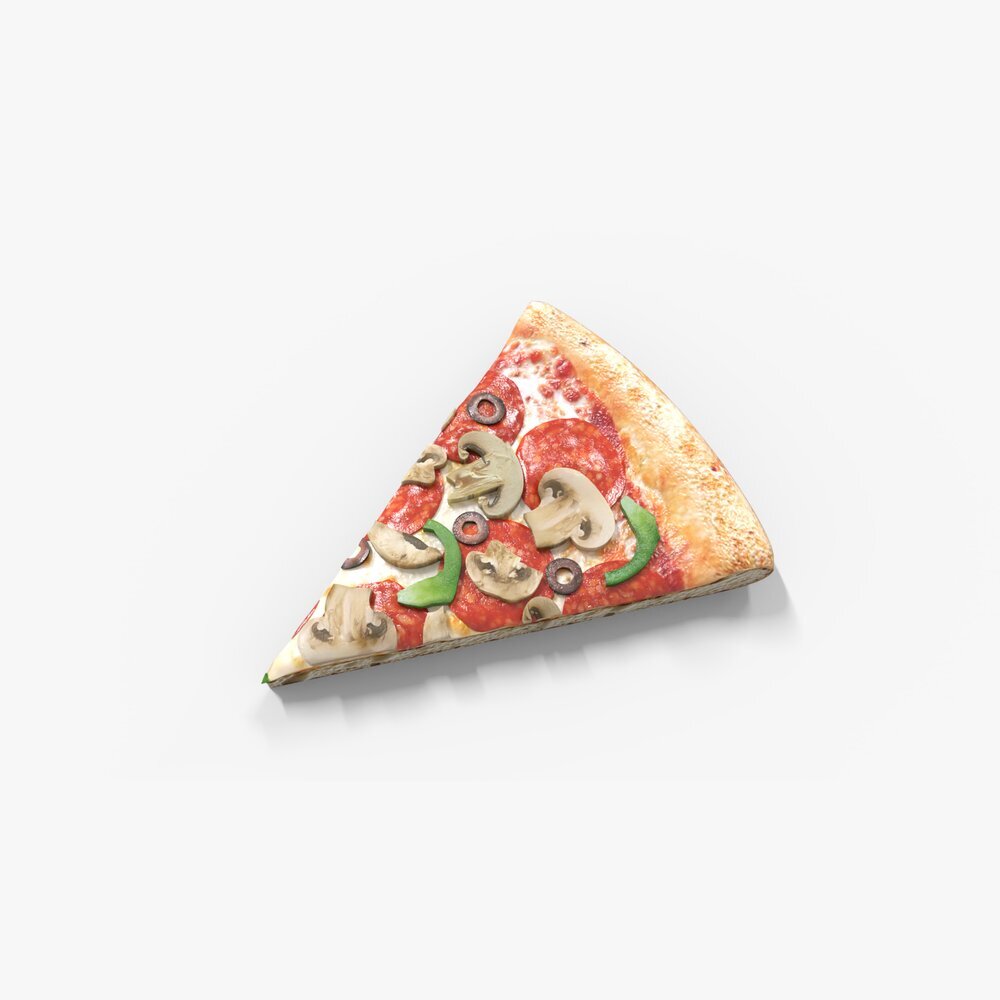 Pizza With Plate Low-poly 3D model - Download Fast food on 3DModels.org