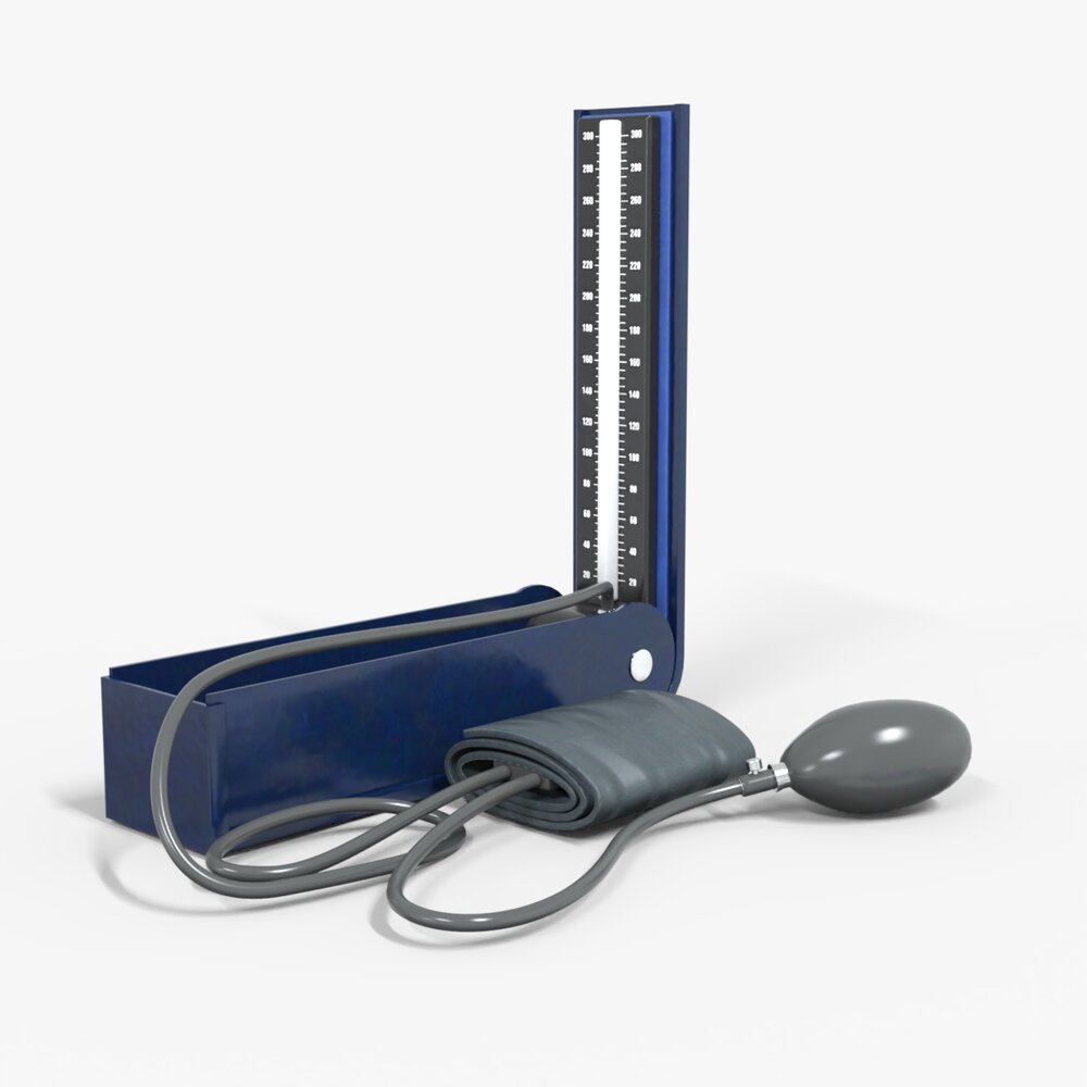 Sphygmomanometer Blood Pressure Low-poly 3D model - Download Medical ...