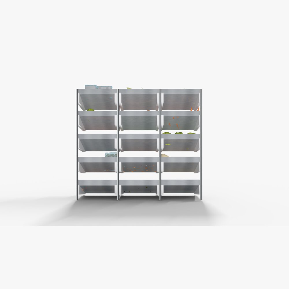 Supermarket Shelves With Stand Pack 3D model - Download Commercial ...