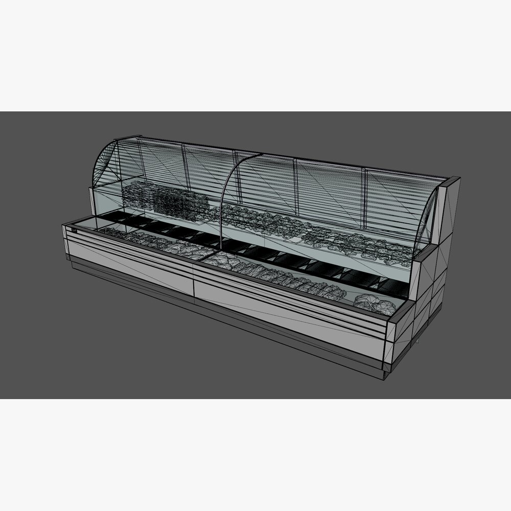 Supermarket Meat Shelve Stand 3D model - Download Commercial Appliance ...