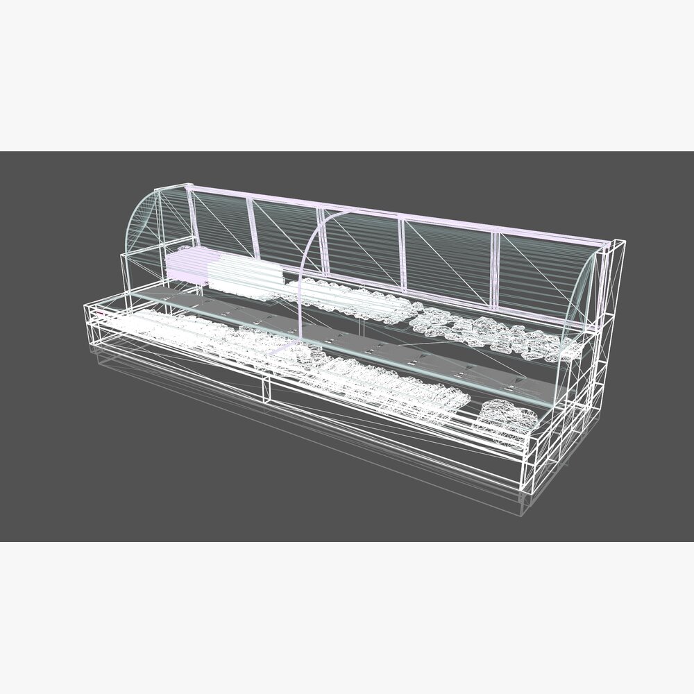 Supermarket Meat Shelve Stand 3D model - Download Commercial Appliance ...