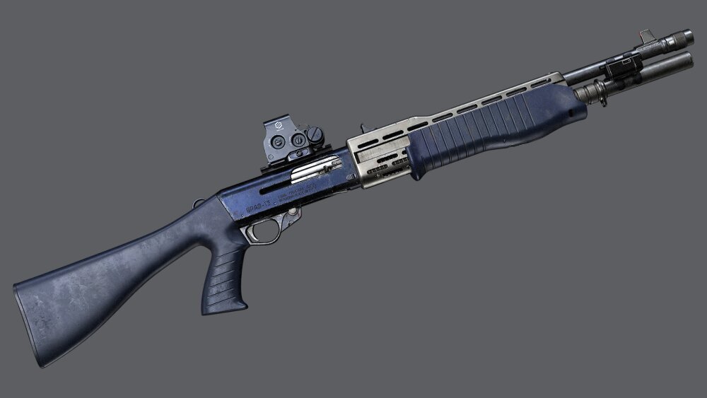 SPAS-12 with Plastic Stock 3D model - Download Shotgun on 3DModels.org