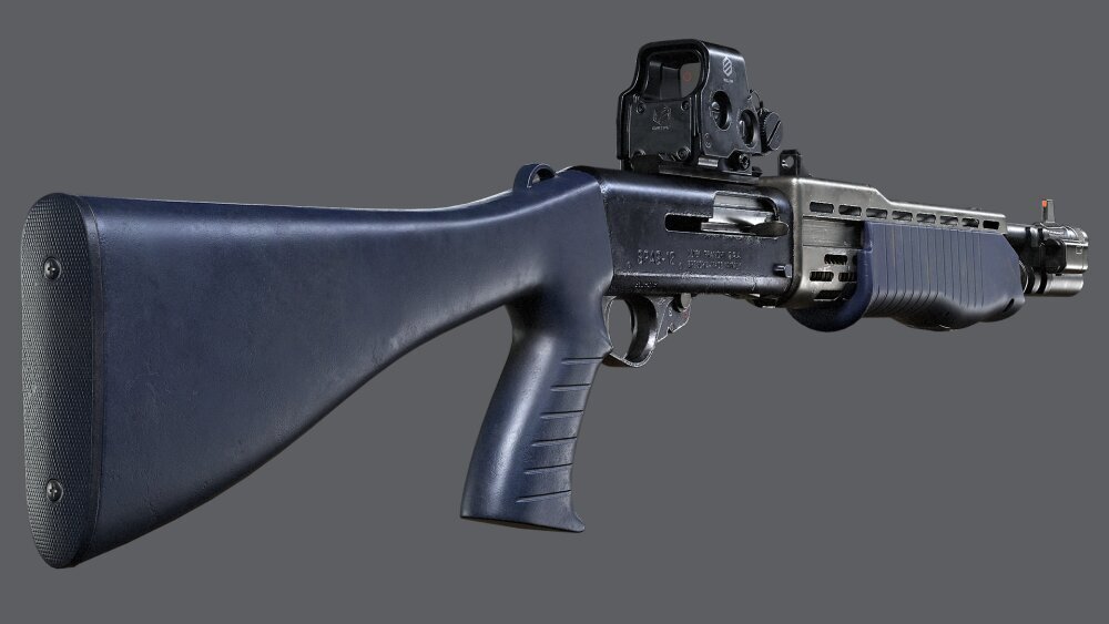 SPAS-12 with Plastic Stock 3D model - Download Shotgun on 3DModels.org