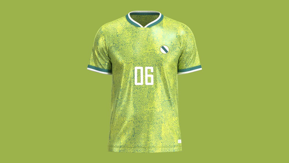 Soccer Green Jersey Player-06 V3 3D model - Download Sportswear on ...