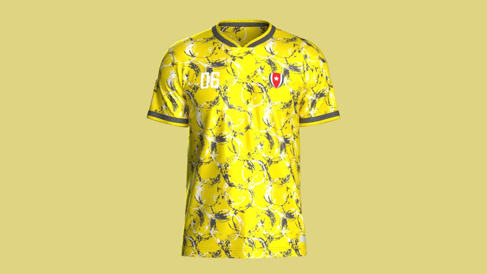 Soccer Yellow Jersey Player-06 3D model - Download Sportswear on ...