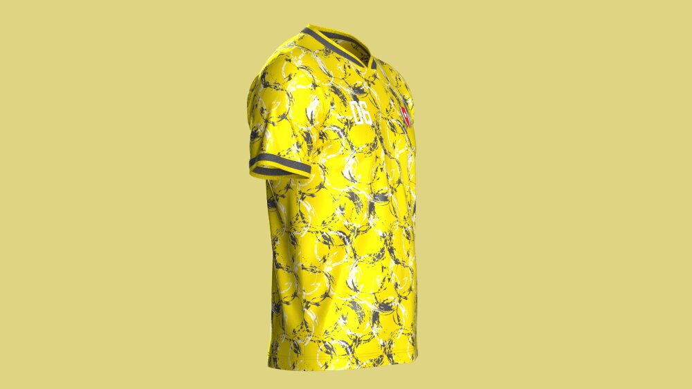 Soccer Yellow Jersey Player-06 3D model - Download Sportswear on ...