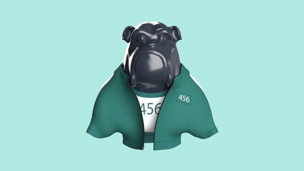 Bulldog-squid Game Players Uniform 456 3D model - Download Shirts on ...