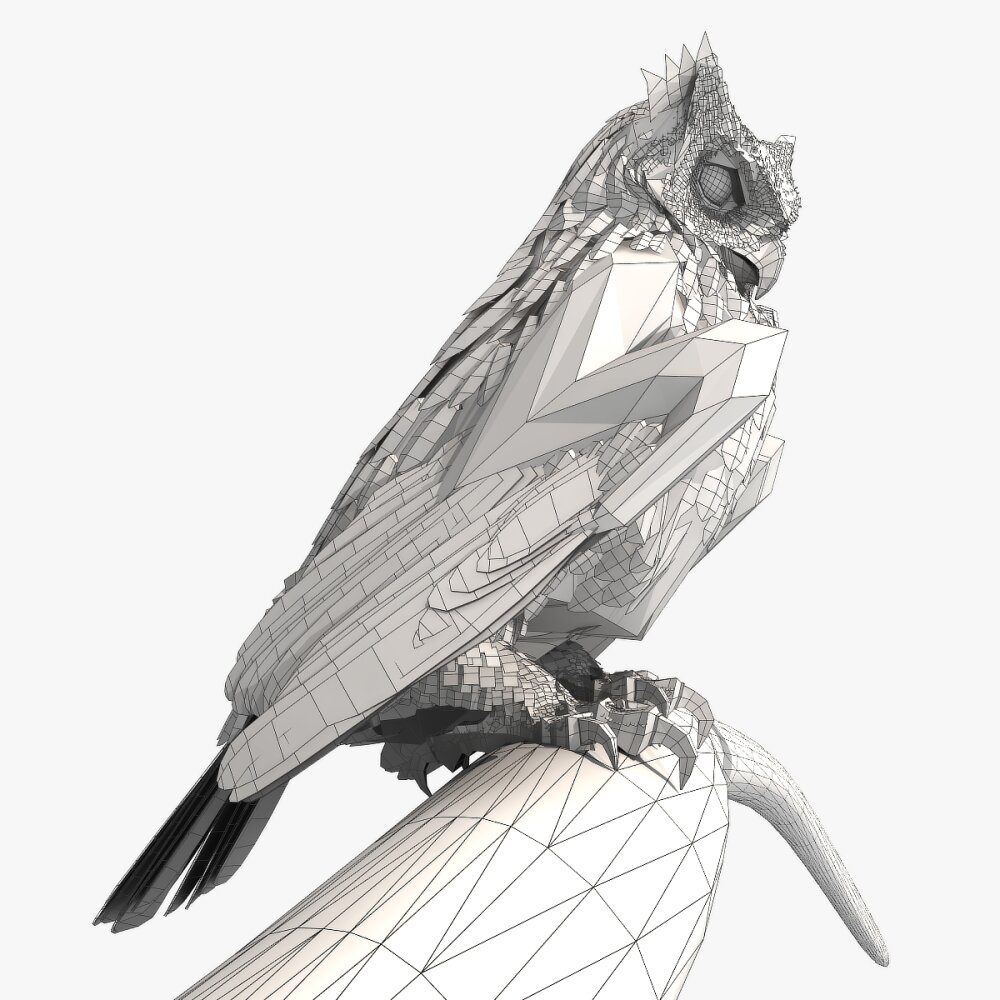 Great Horned Owl – Rigged Animated 3D model - Download Birds on ...