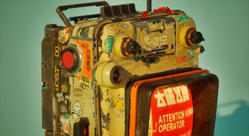 Cyberpunk Retro Scifi Terminal Game ready 3D model - Download Desktop ...