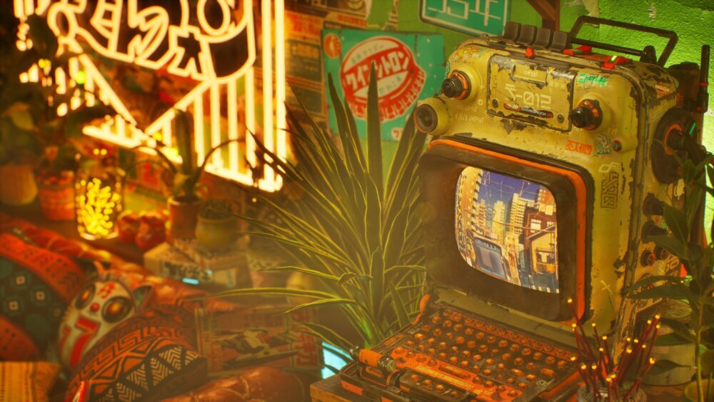 Cyberpunk Retro Scifi Terminal Game ready 3D model - Download Desktop ...
