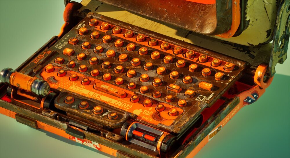Cyberpunk Retro Scifi Terminal Game ready 3D model - Download Desktop ...
